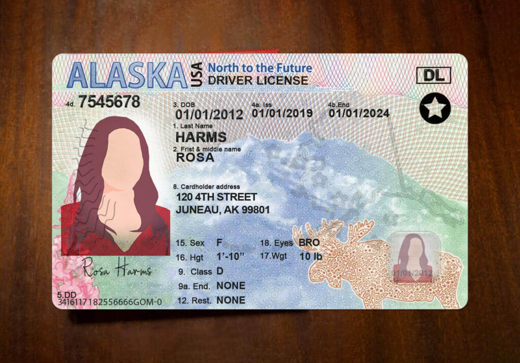 Alaska Driver License Template - PSD Stores