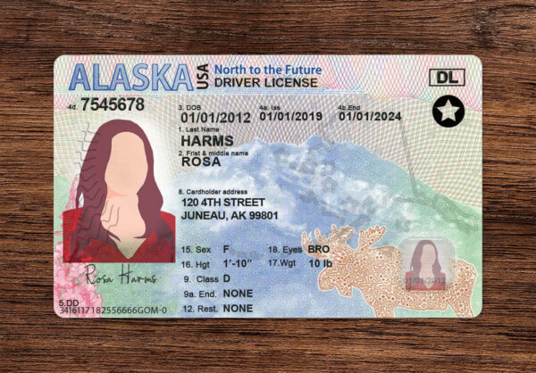 Alaska Driver License Template - PSD Stores