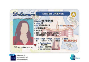 Delaware Driver License Template - PSD Stores