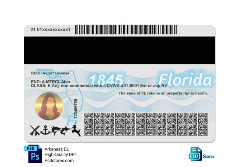 Florida Driver License Template - PSD Stores