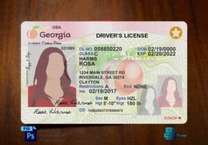 Georgia Driver License Template (V2) - PSD Stores