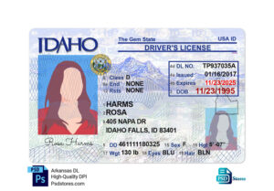Idaho Driver License Template (V1) - PSD Stores