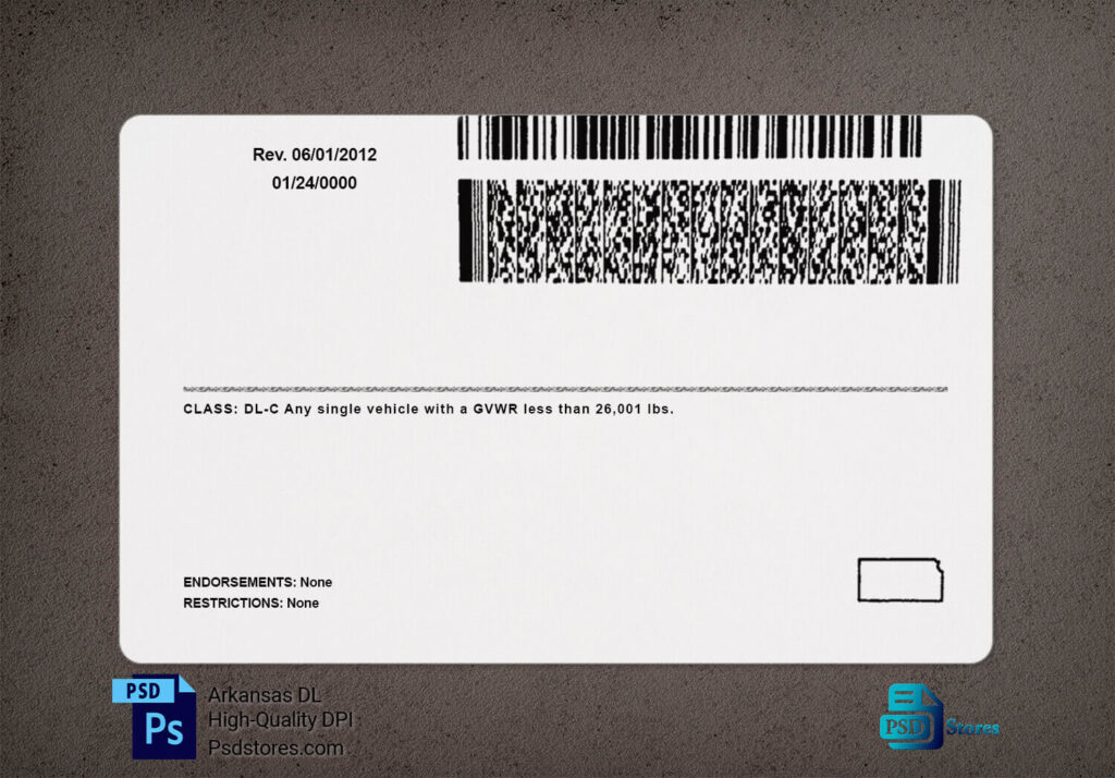 Kansas Driver License Template (V2) - PSD Stores