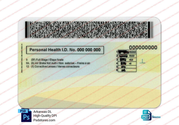Manitoba Driver License Template - PSD Stores