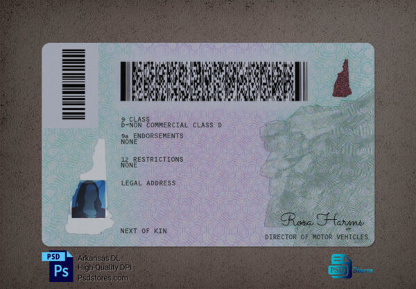 New Hampshire Driver License Template - PSD Stores
