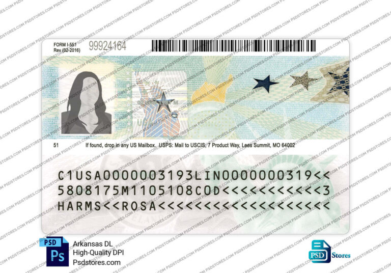 USA Permanent Resident Card Template (V1) - PSD Stores