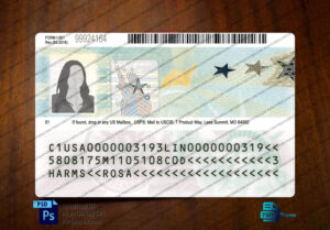 USA Permanent Resident Card Template (V1) - PSD Stores