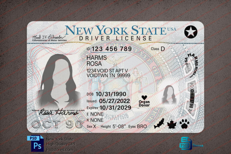 New York Driver License Template (V2) - PSD Stores