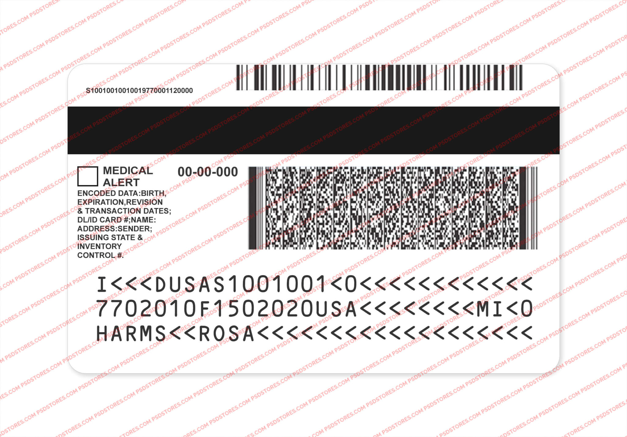 Michigan Driver License Template (V2) - PSD Stores
