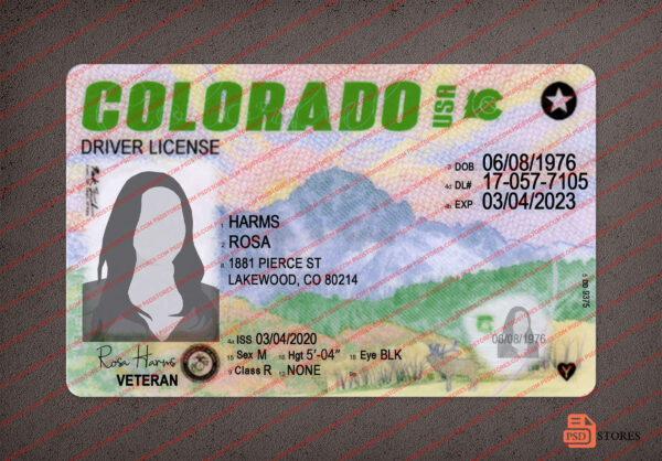Colorado Driver License Template (V2) - PSD Stores