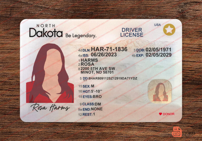North Dakota Driver License Template (V2) - PSD Stores
